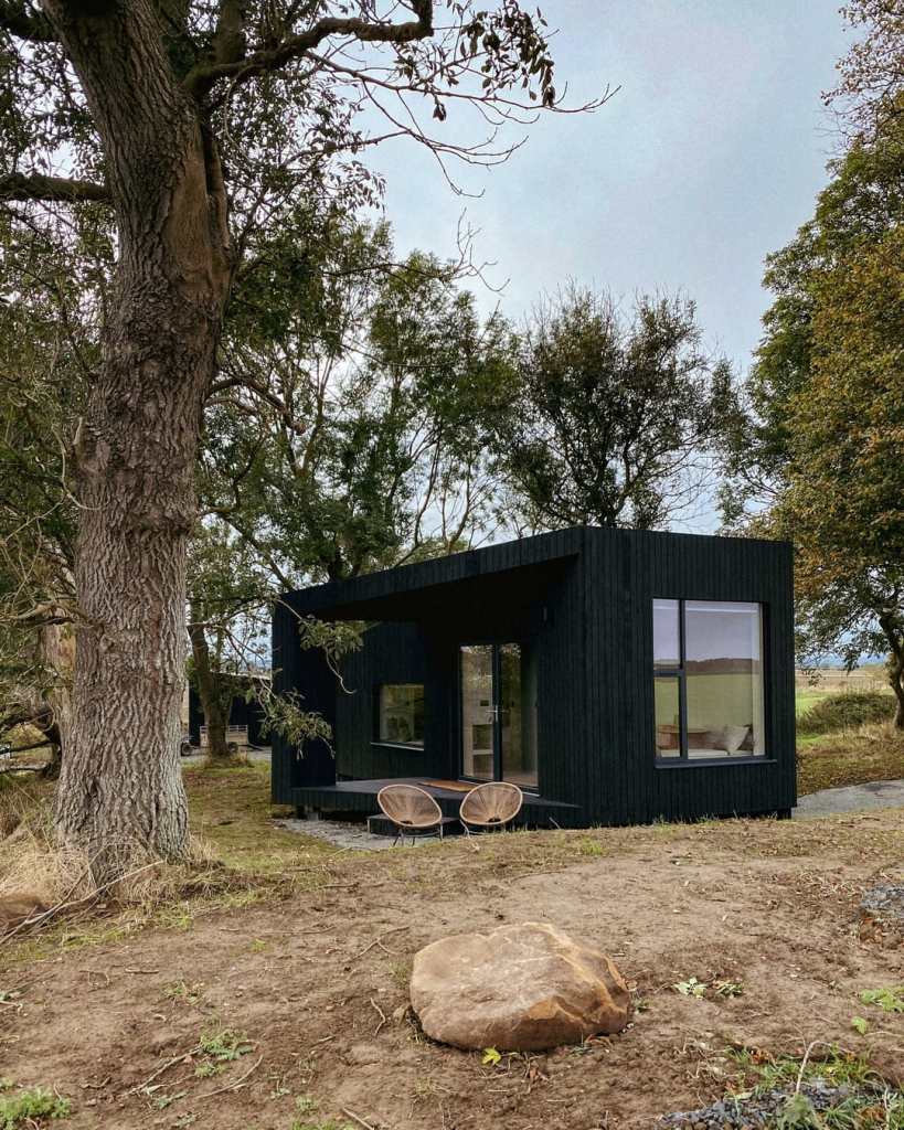 This Minimalist Black Cabin Is Perfect for a Weekend Escape.
