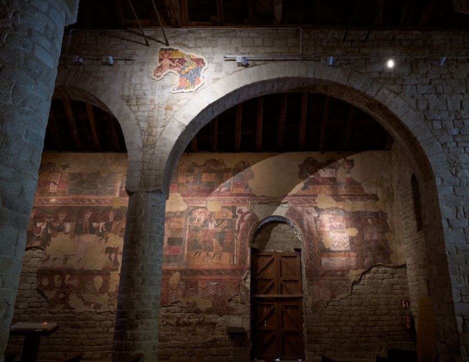 The Fragment of Original Mural Painting Returns to Santa Maria